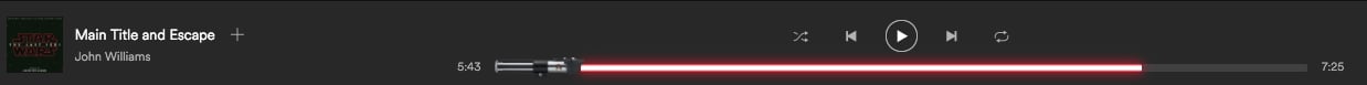 Spotify Lightsaber Progress Bar | POPSUGAR Entertainment