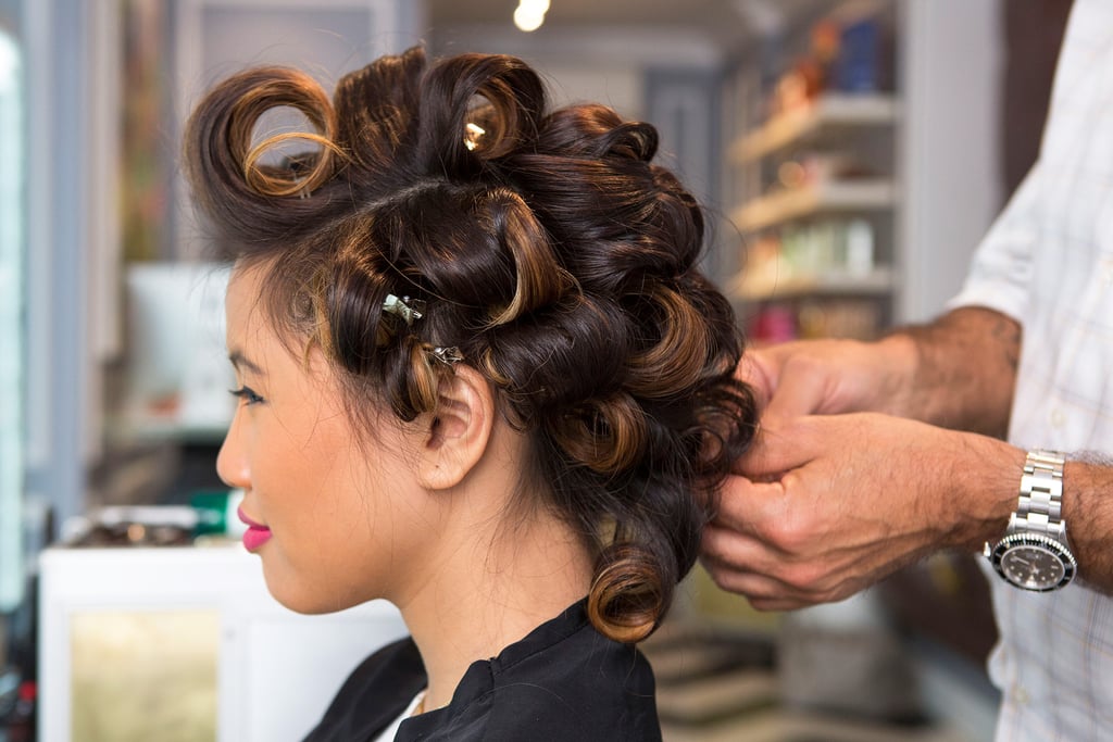 Continue Curling Your Entire Head And Secure Each Section With Duck