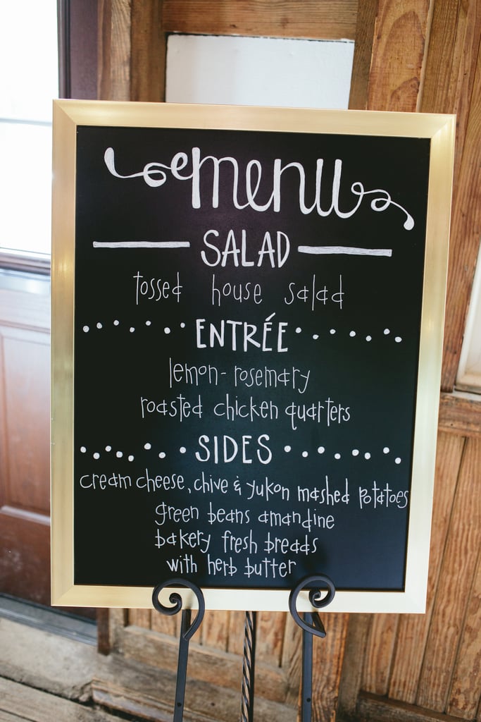 Menu Signs | How to Incorporate Signs Into a Wedding | POPSUGAR Love ...