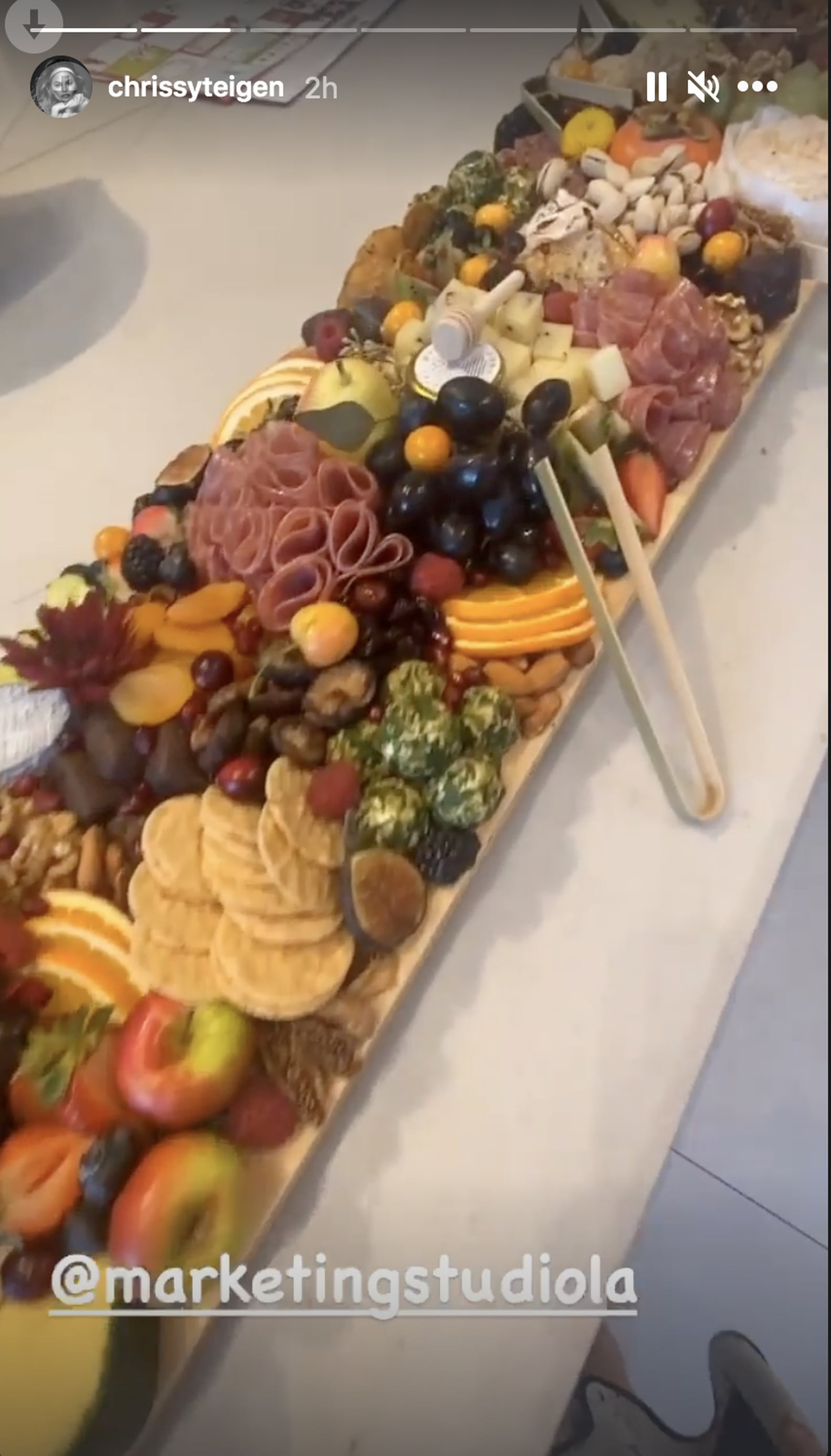 Chrissy Teigen's Massive 12-Foot Charcuterie Board | Photos | PS Food