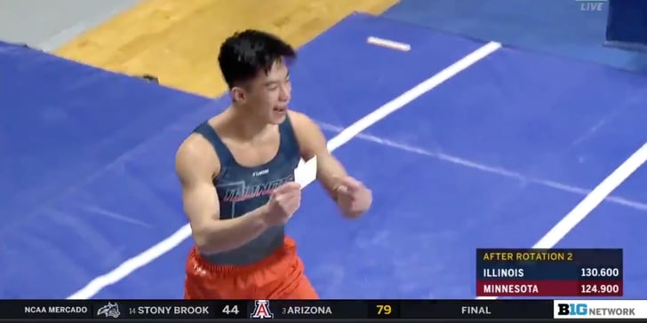 Gymnast Evan Manivong Sticks Vault and Shows Vaccine Card | POPSUGAR ...