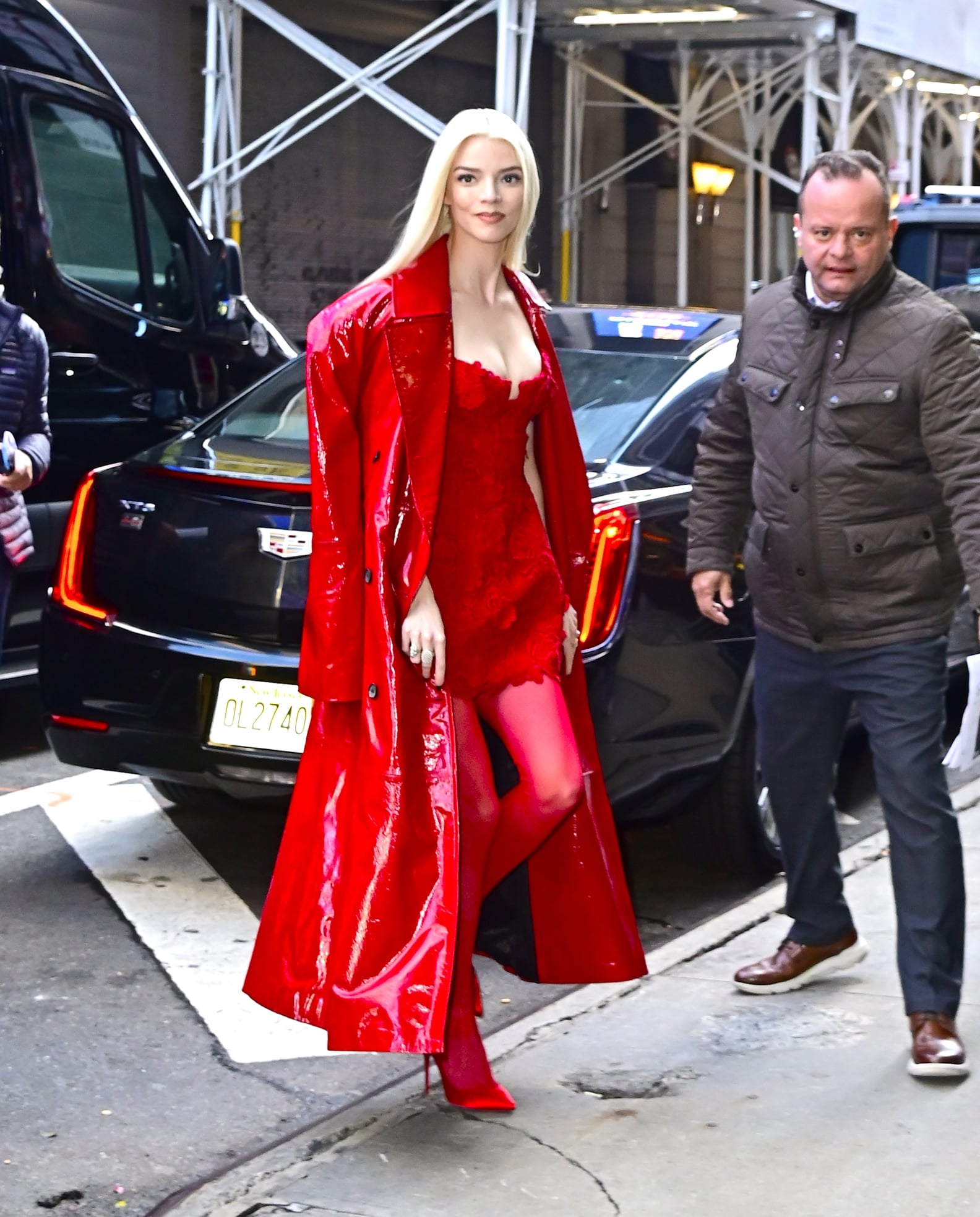 Anya Taylor-Joy Red Babydoll Dress Photos | PS Fashion