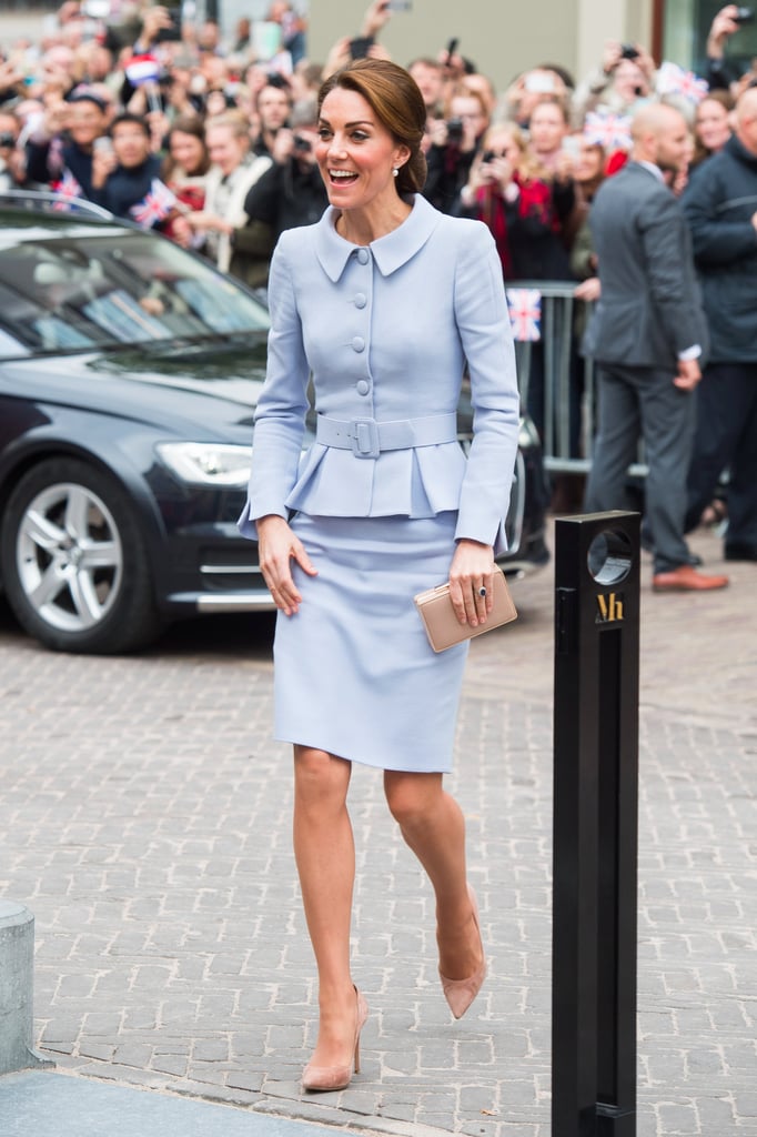 Kate Middleton's Blue Catherine Walker Suit October 2016 | POPSUGAR Fashion