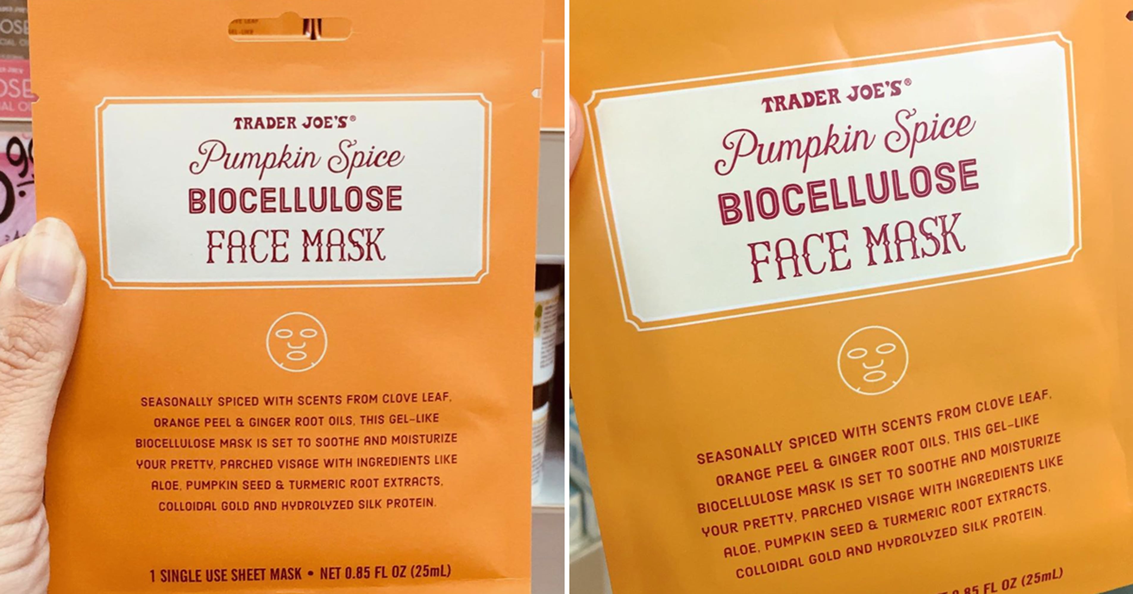 Trader Joe's Is Selling Pumpkin Spice Face Masks For $3 | PS Beauty