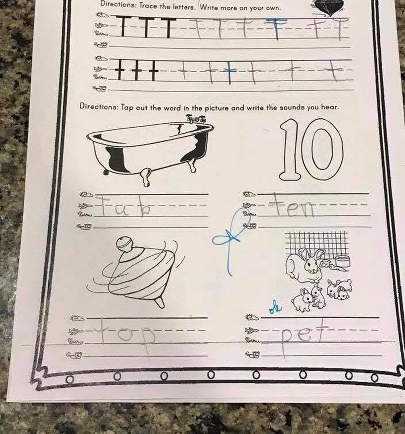 Confusing Kindergarten Homework Worksheet | PS Family