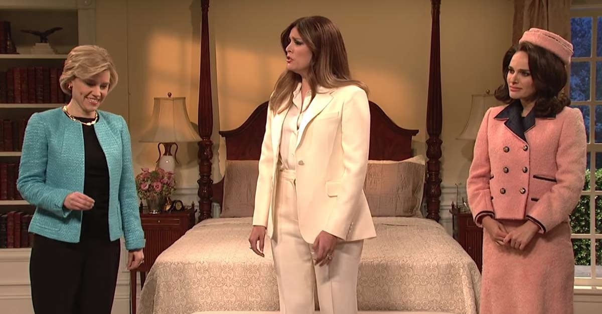 Melania Trump and Other First Ladies Sketch on SNL Video | PS News