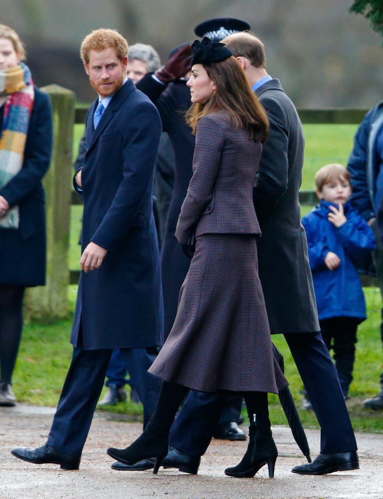 Kate Middleton Wearing a Purple Tweed Suit | POPSUGAR Fashion