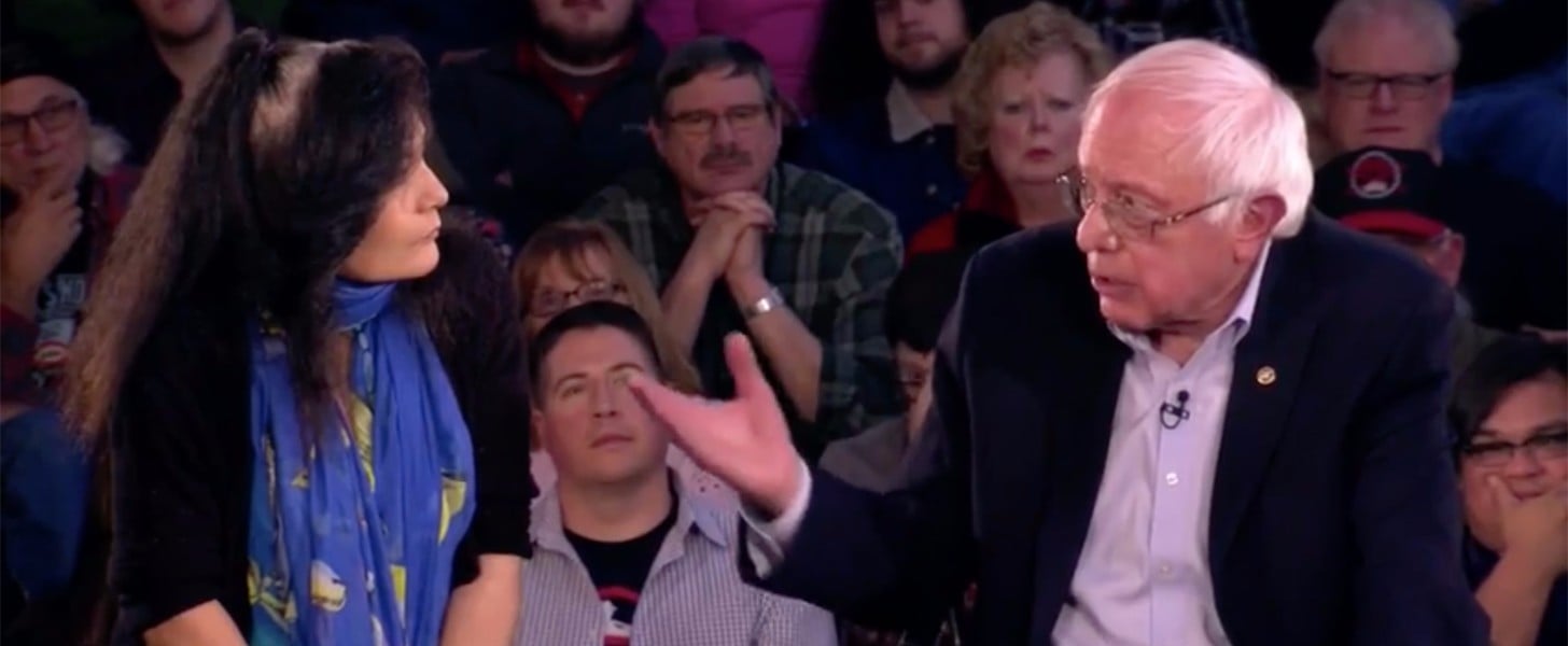 Bernie Sanders Talks to Trump Supporters at Town Hall | POPSUGAR News