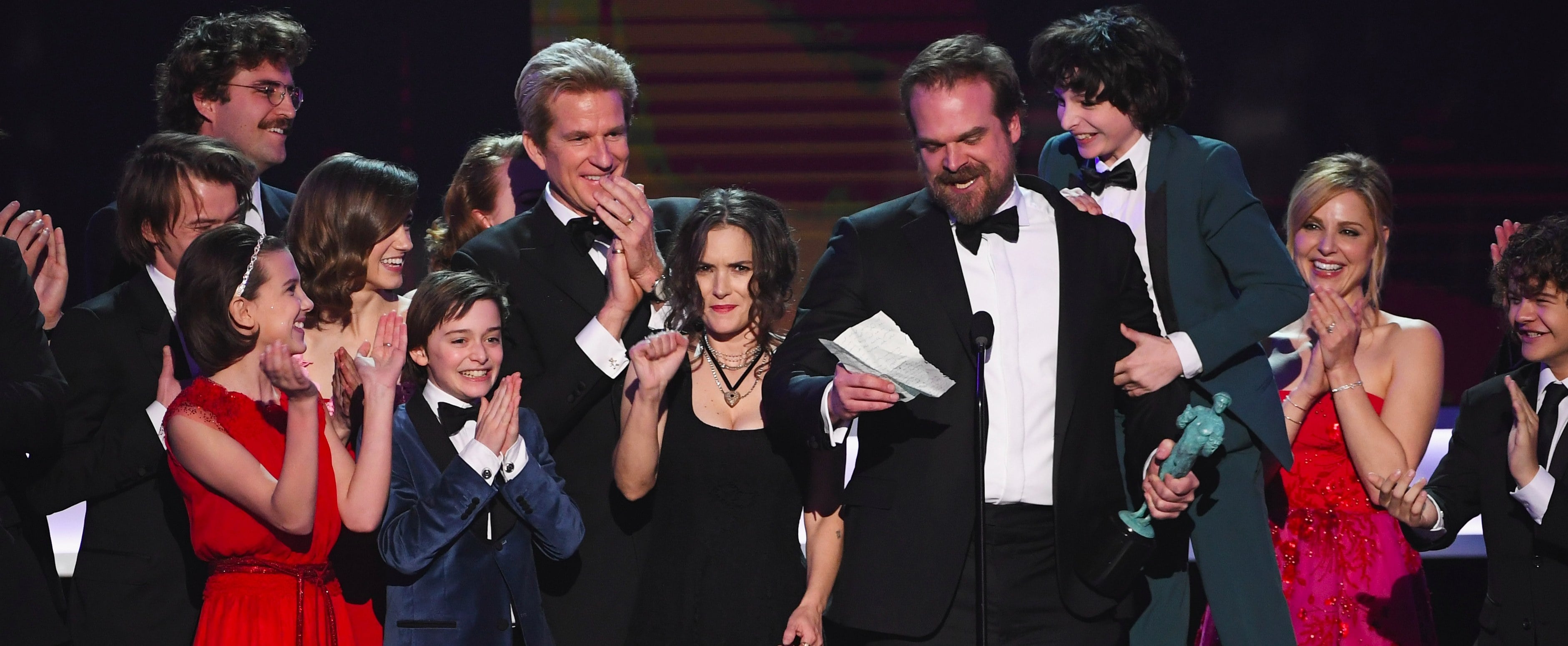 Strangers Things Cast Speech Video at the 2017 SAG Awards | POPSUGAR Celebrity