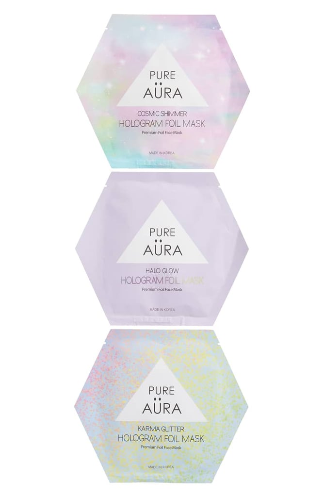 Pure Aura Hologram Foil Mask Trio | Stocking Stuffers For 20-Somethings ...