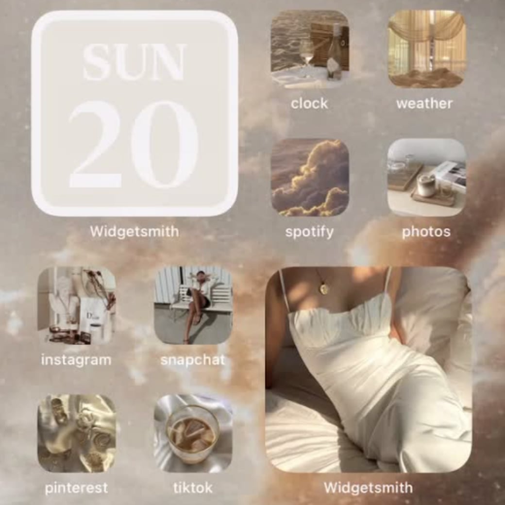 Neutral iOS 14 Home Screen Aesthetic Ideas | PS Tech