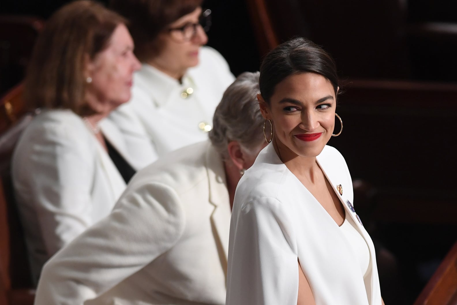 Alexandria Ocasio-Cortez White Blazer at State of the Union | PS Fashion