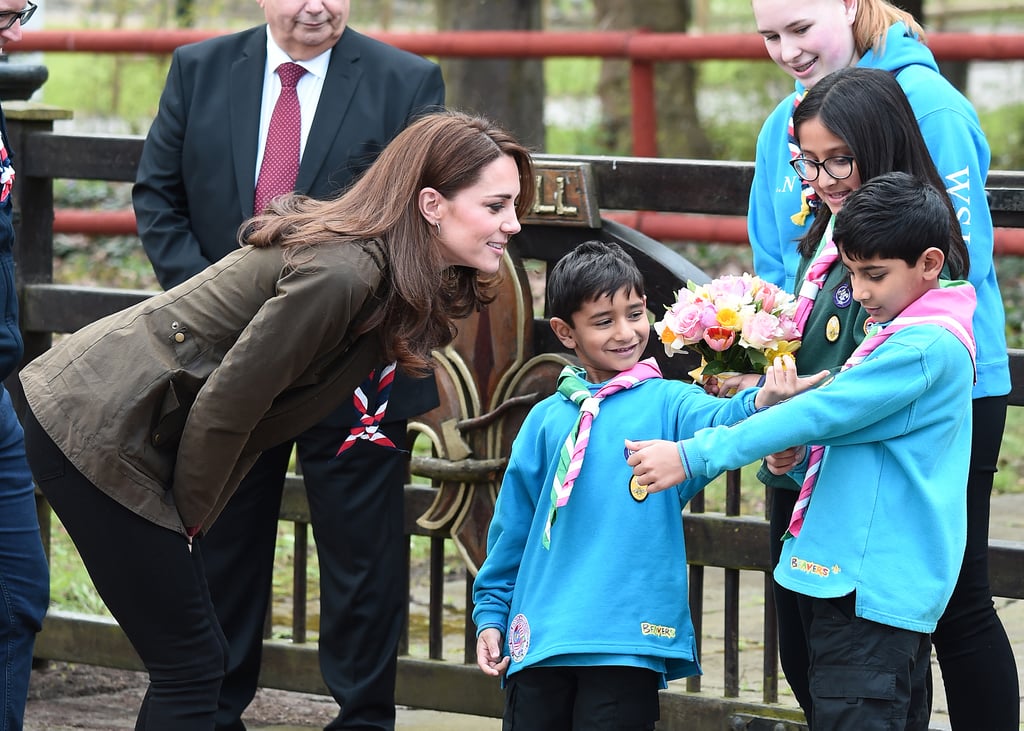 Kate Middleton Visits With Scouts March 2019 | POPSUGAR Celebrity