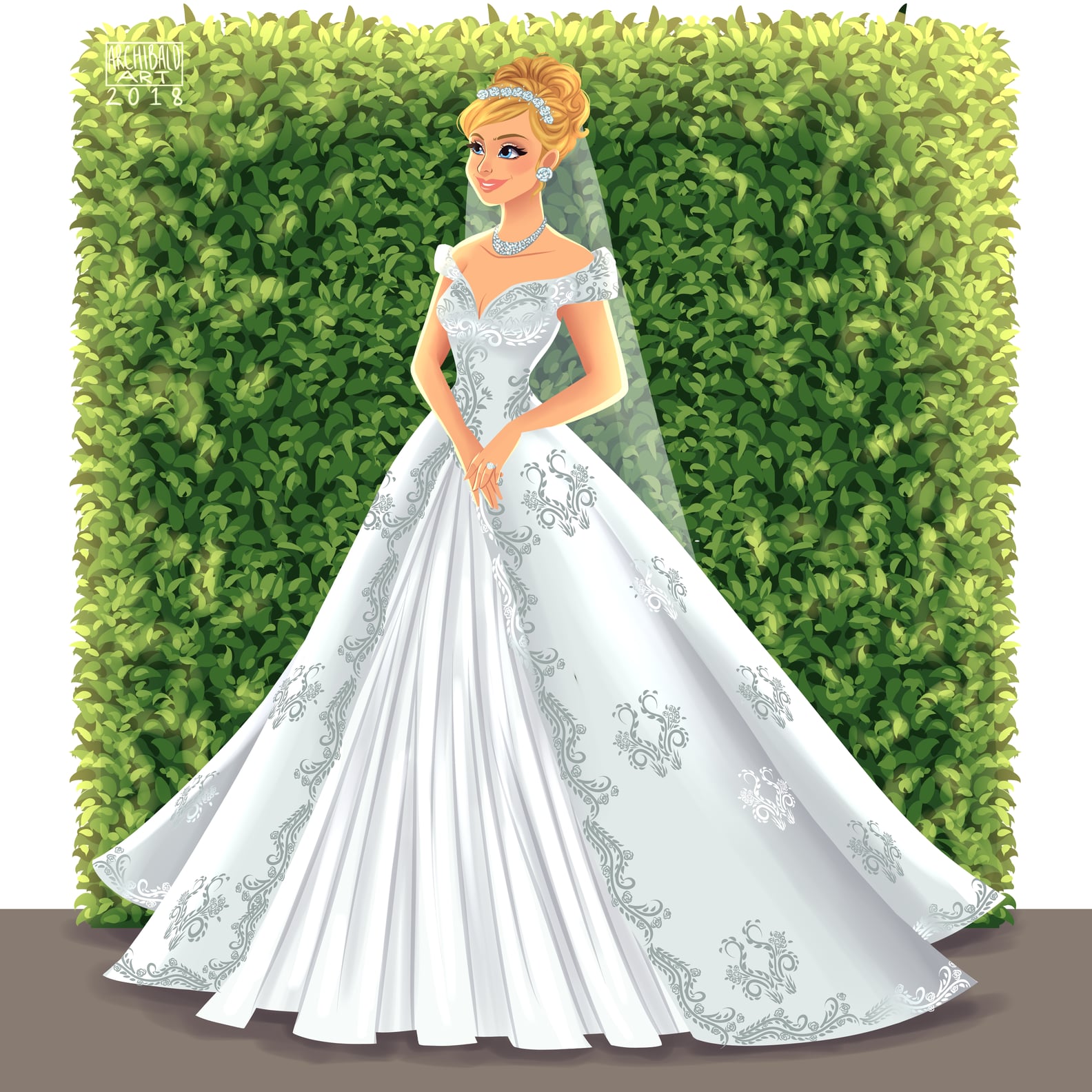 Disney Princesses as Brides Art | PS Smart Living