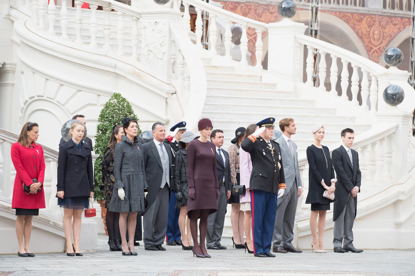 Princess Charlene of Monaco Wearing a Purple Dress | PS Fashion