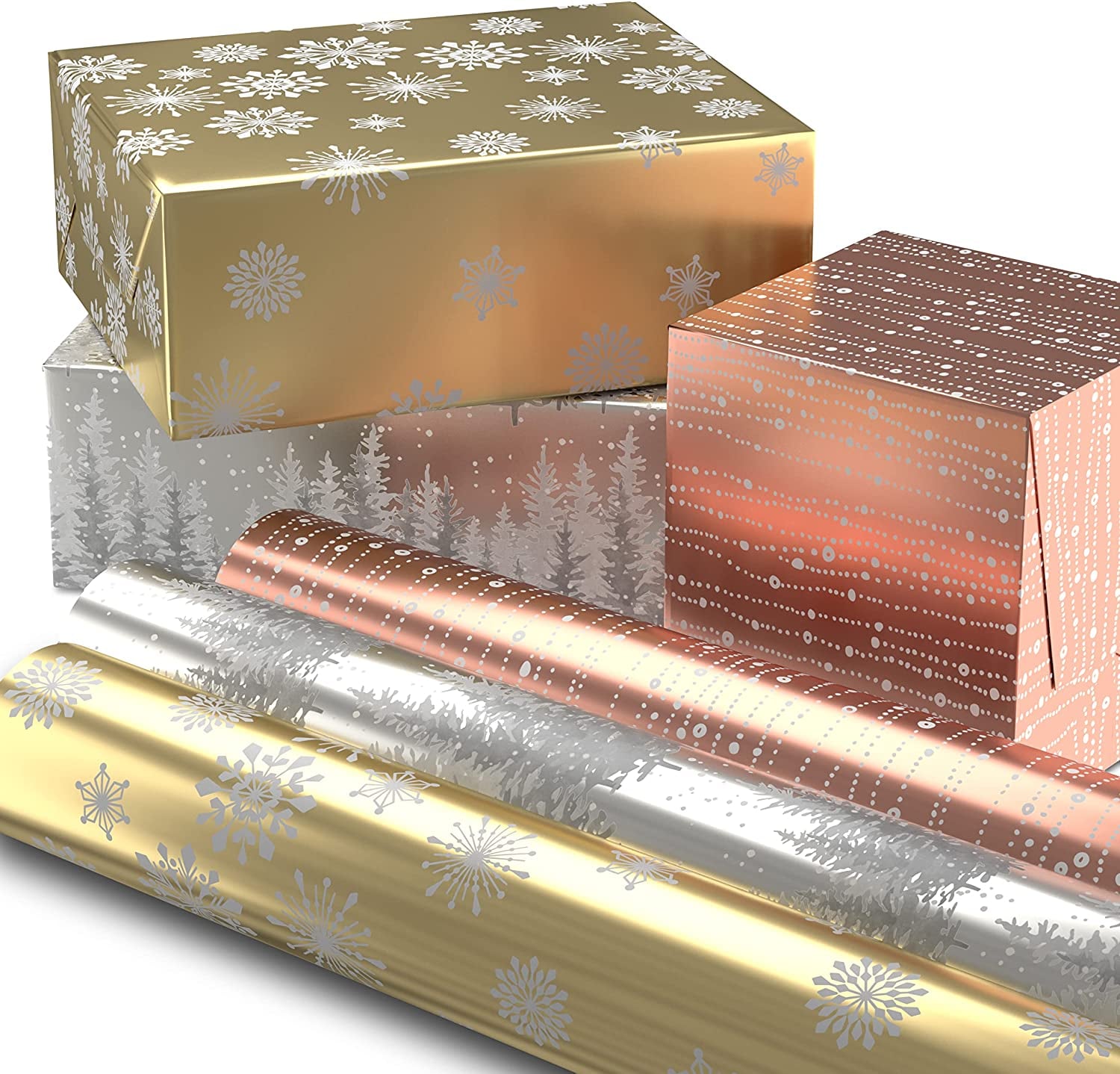 Silver Foil Wrapping Paper