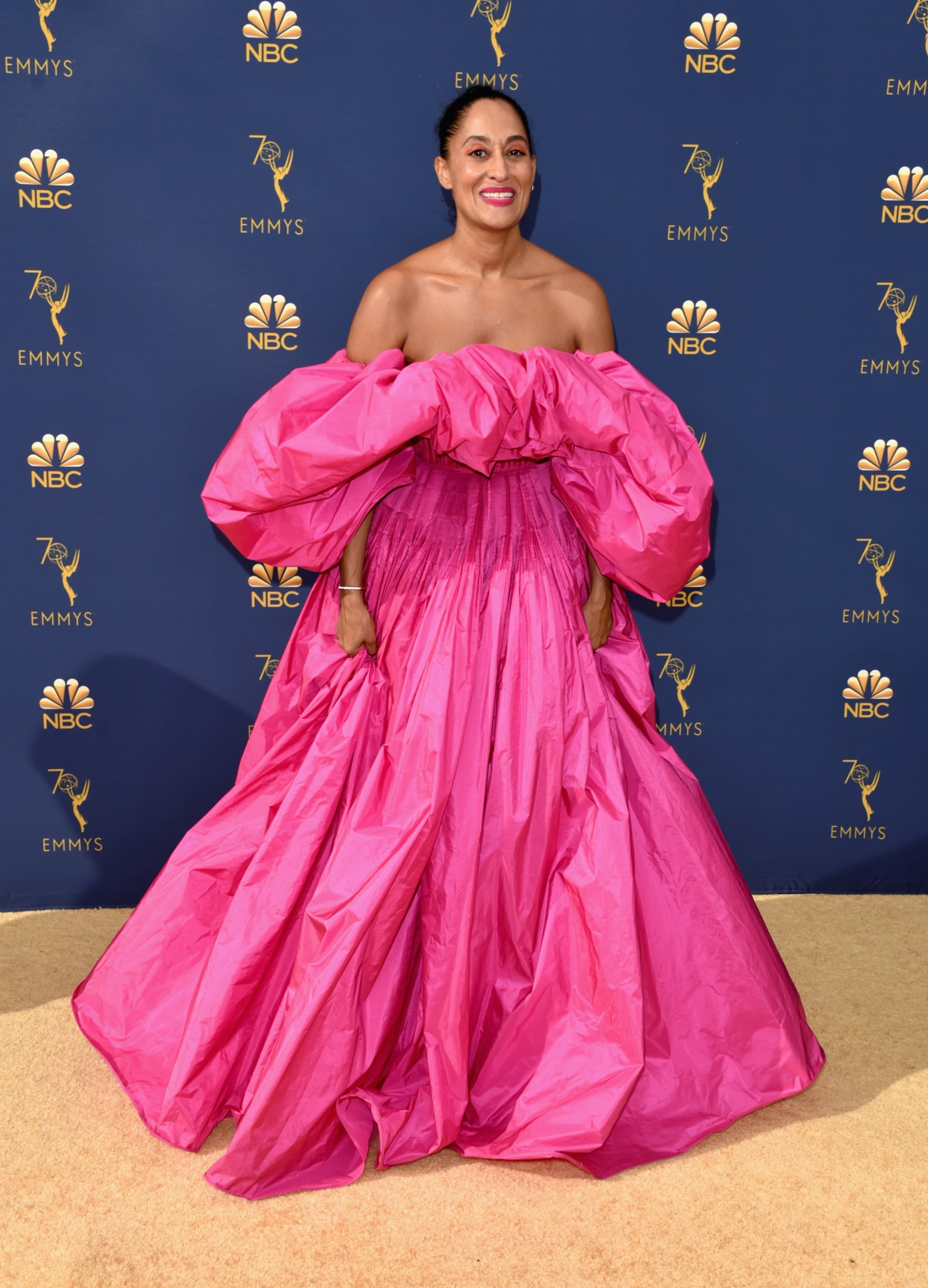 Tracee Ellis Ross in a Pink Valentino Gown at the 2018 Emmys | PS Fashion