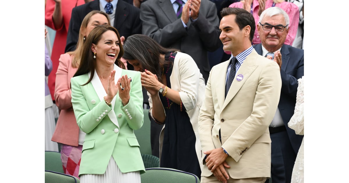 The Princess of Wales and Roger Federer at Wimbledon 2023 | Celebrities ...