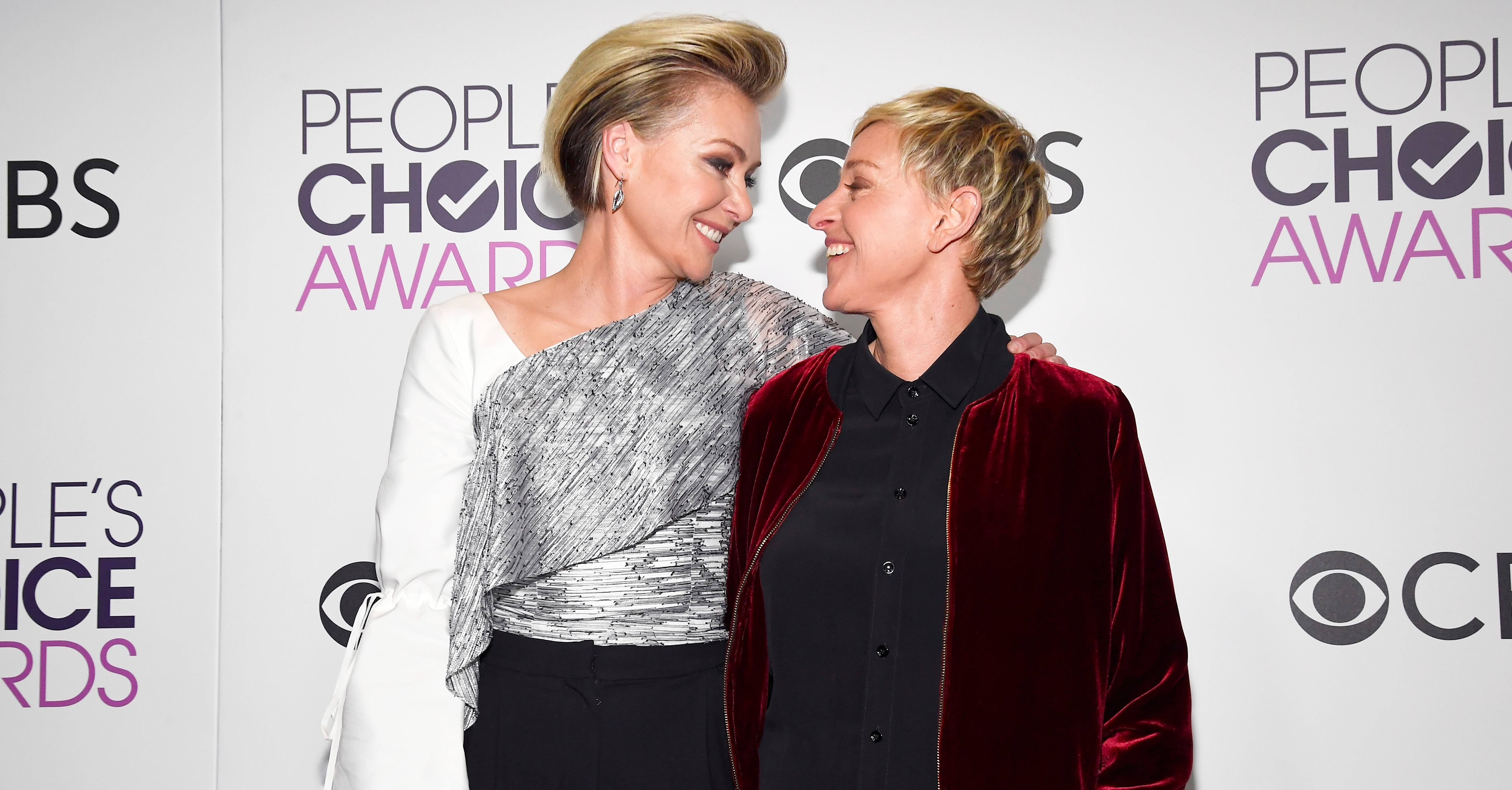 Ellen DeGeneres Portia de Rossi 2017 People's Choice Awards | POPSUGAR ...