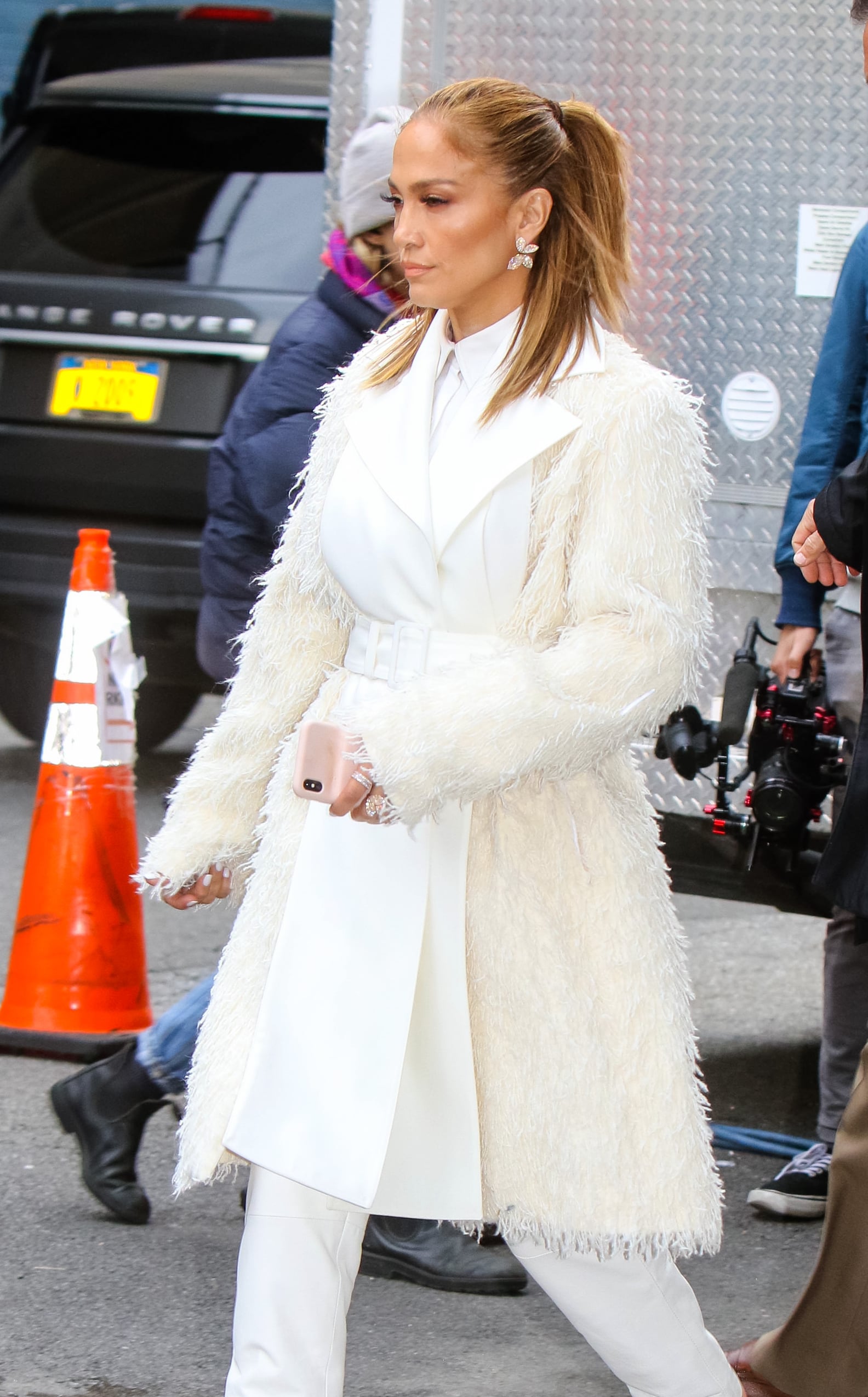 J Lo Recreates Maid in Manhattan Outfit in White Pantsuit | PS Fashion