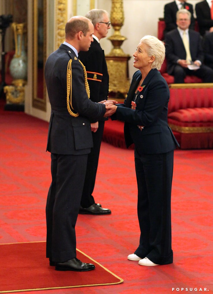 Prince William and Emma Thompson at Investiture Ceremony | POPSUGAR ...