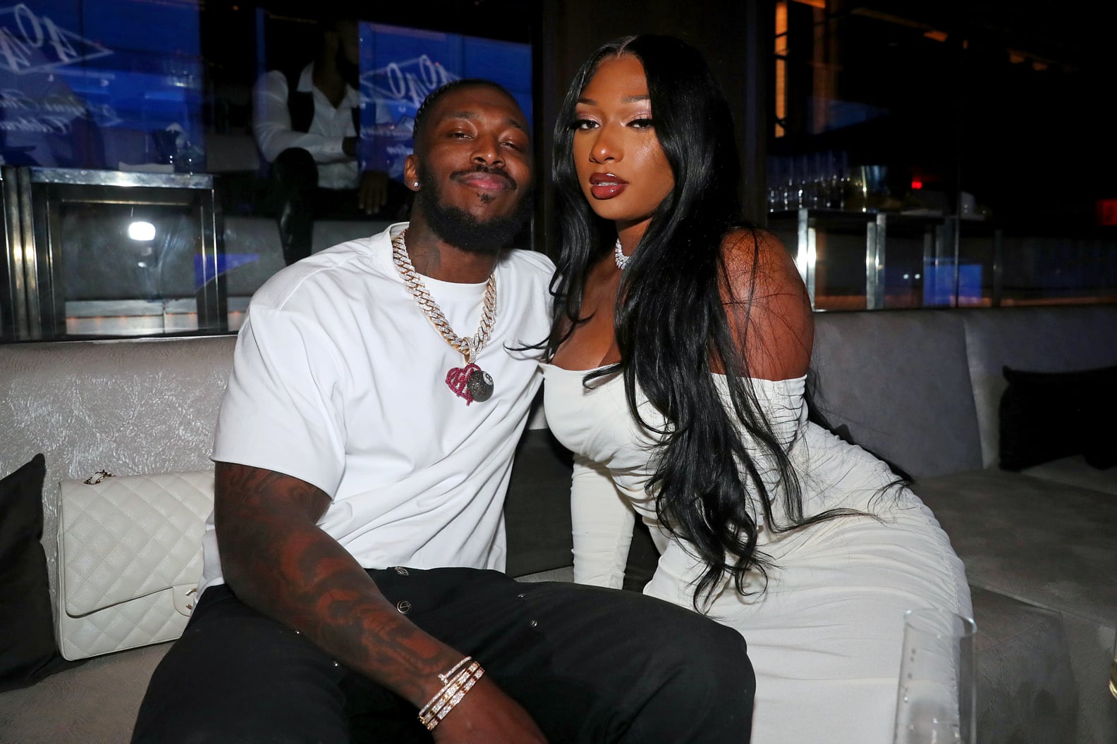 Megan Thee Stallion and Pardi Kiss at JAY-Z's 40/40 Event | PS Celebrity