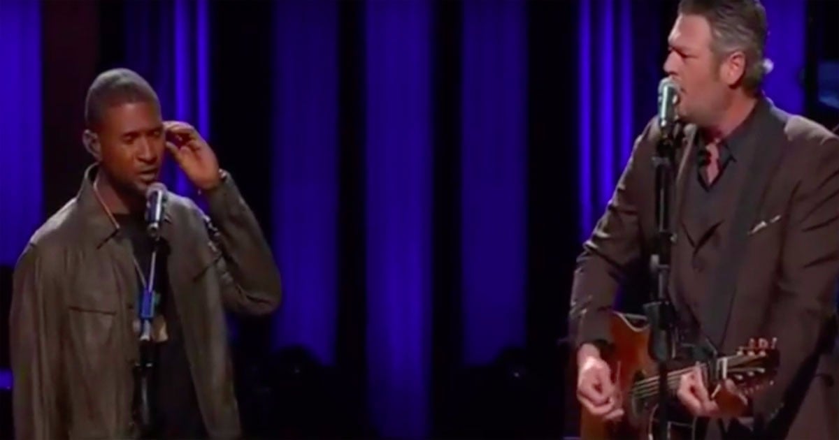 Usher and Blake Shelton Hand in Hand Performance Video | PS Entertainment
