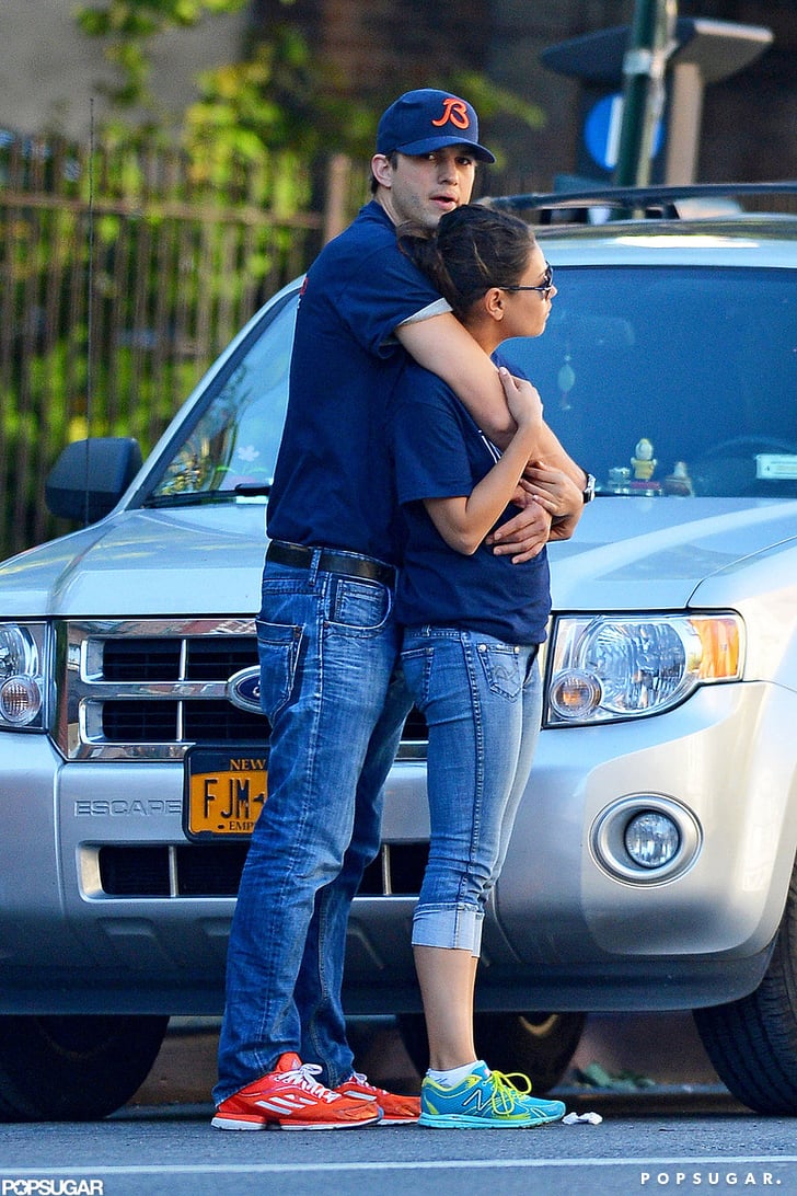 Ashton wrapped his arms around Mila in NYC in September 2012. | Cute ...