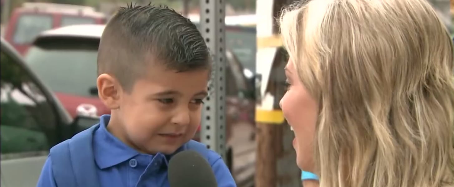 Boy Cries on Camera When Asked About First Day of School | PS Family