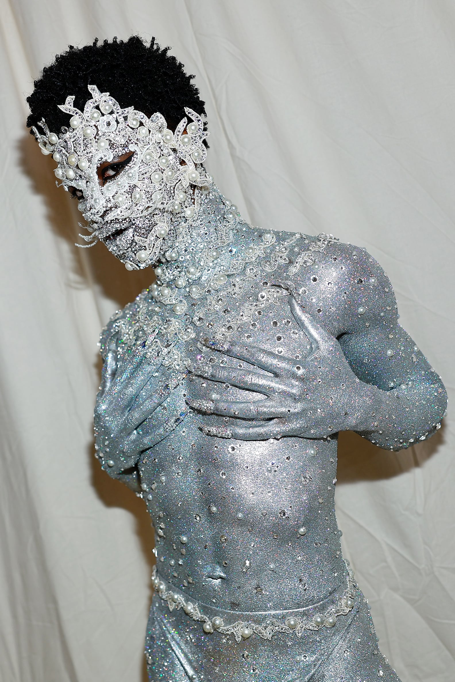 Lil Nas X's Silver Body Makeup at the Met Gala 2023 | PS Beauty