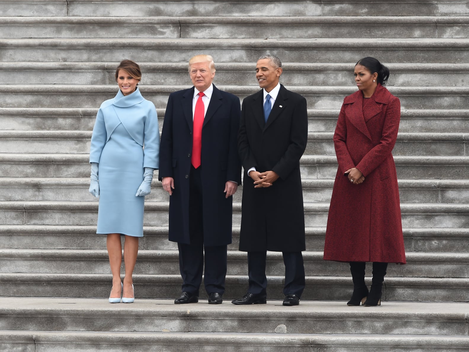 Michelle Obama Red Dress at Inauguration 2017 | PS Fashion