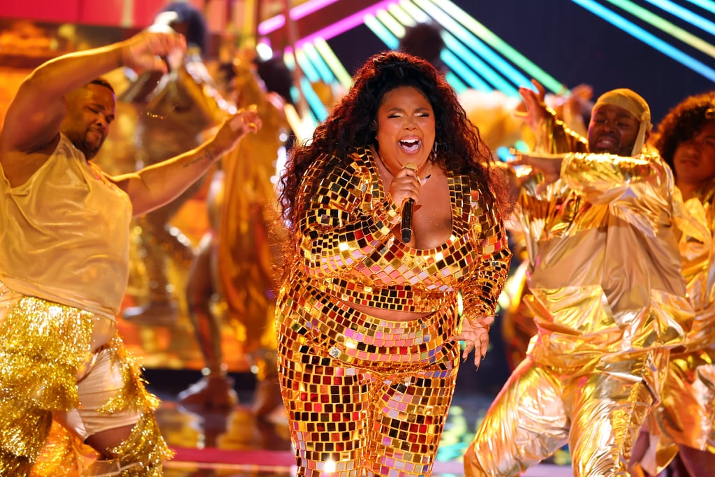 Lizzo Wears Gucci Dress With Leg Slit at 2022 BET Awards | POPSUGAR Fashion