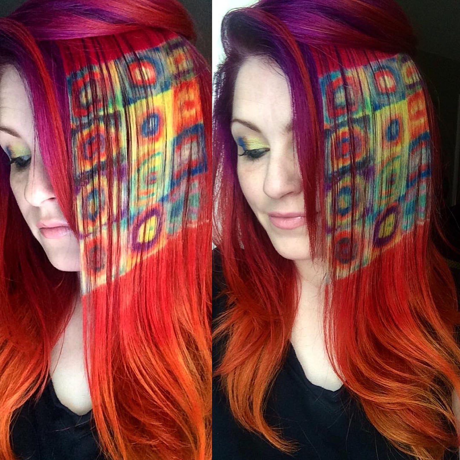 Rainbow Hair Paintings Inspired by Famous Art | PS Beauty