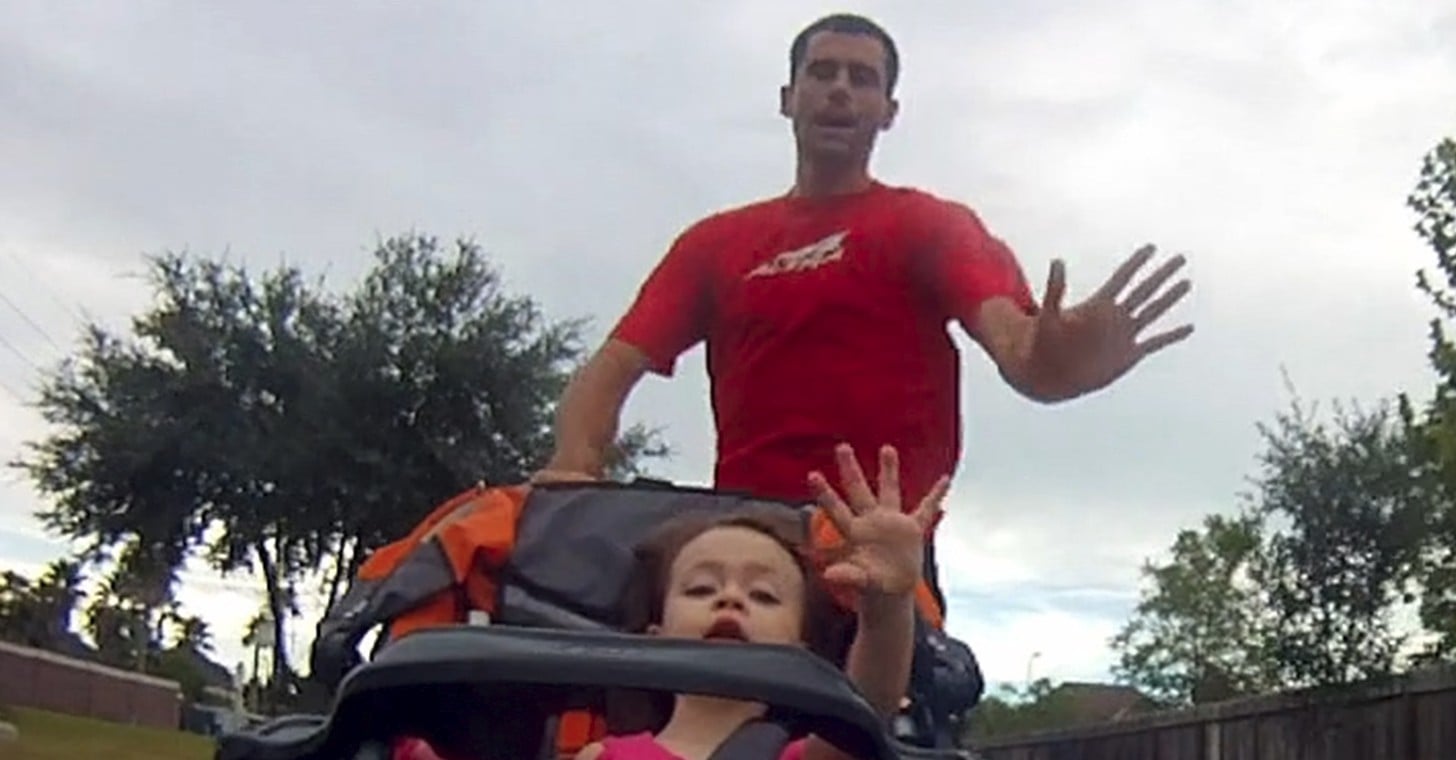 Dad Runs Fastest Marathon With Stroller | Video | PS Family