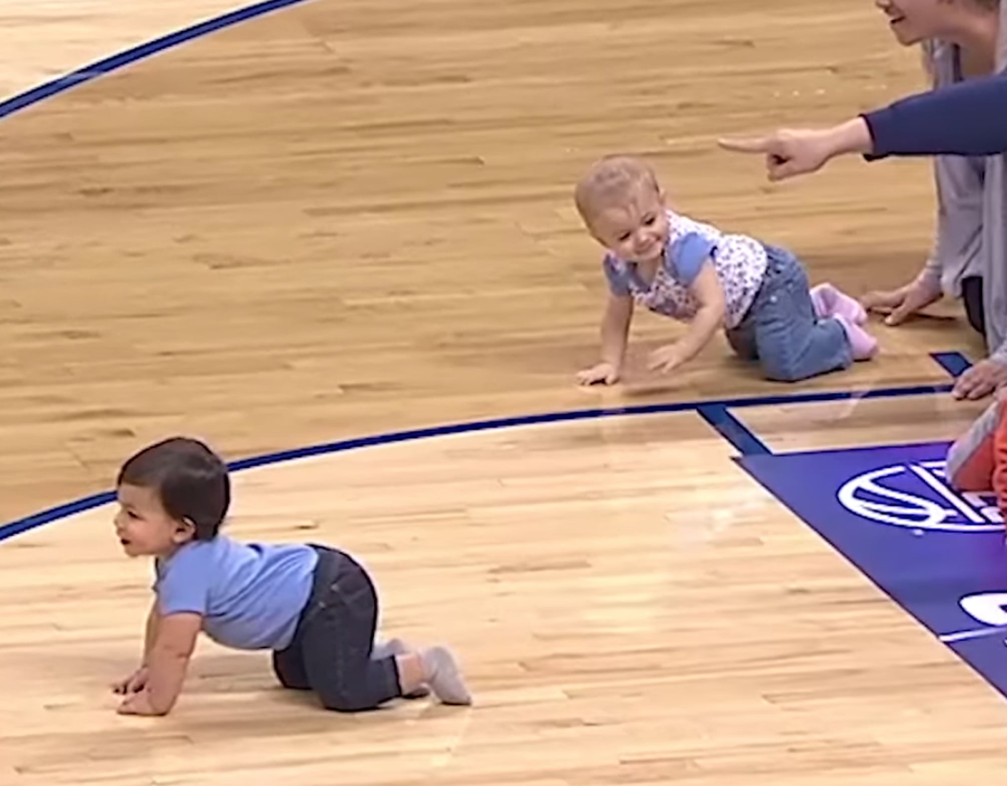 ESPN Baby Race During NCAA Basketball Game | POPSUGAR Family