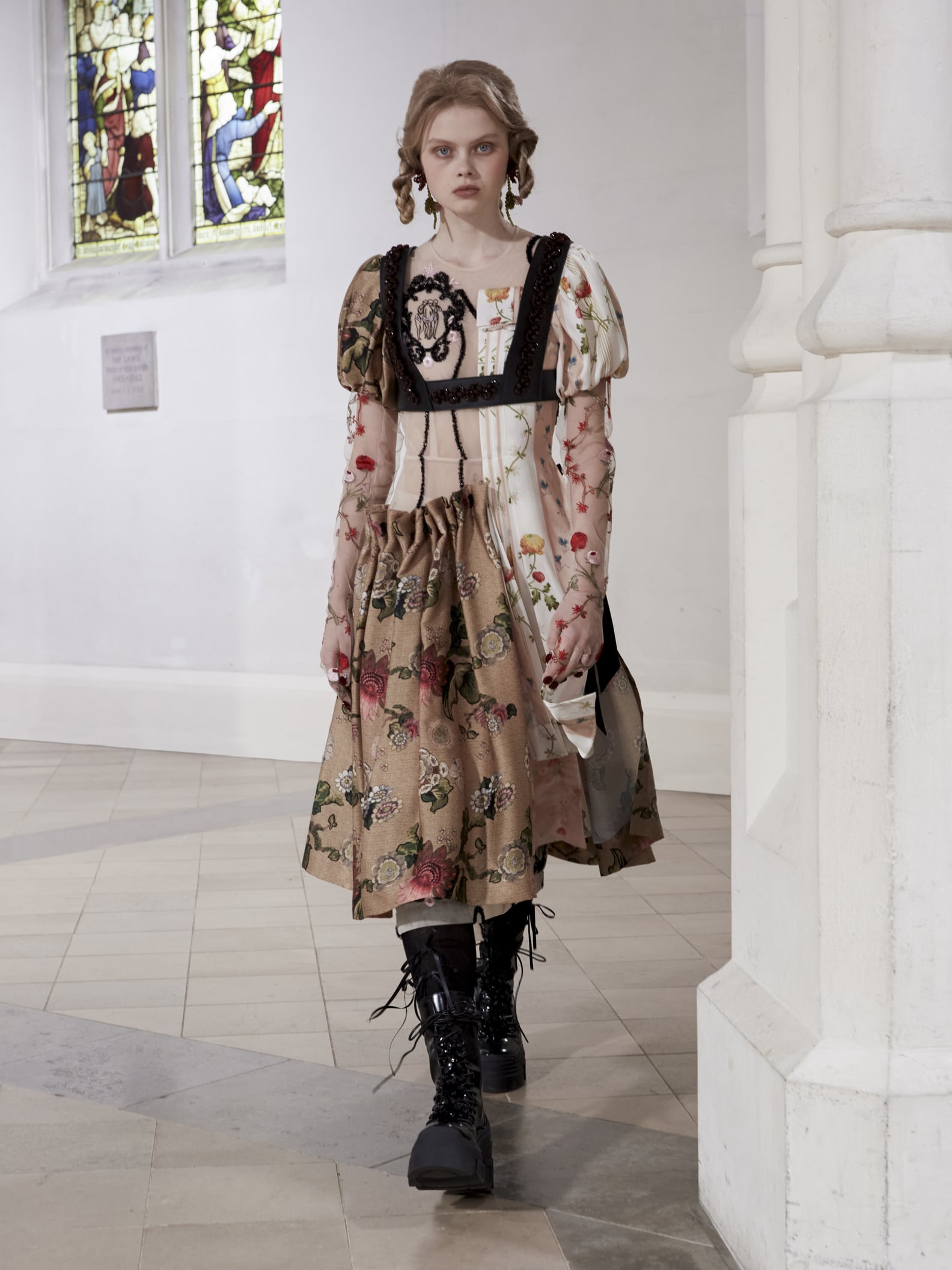 Simone Rocha Fall 2021 Features Patchwork and Regencycore | PS Fashion
