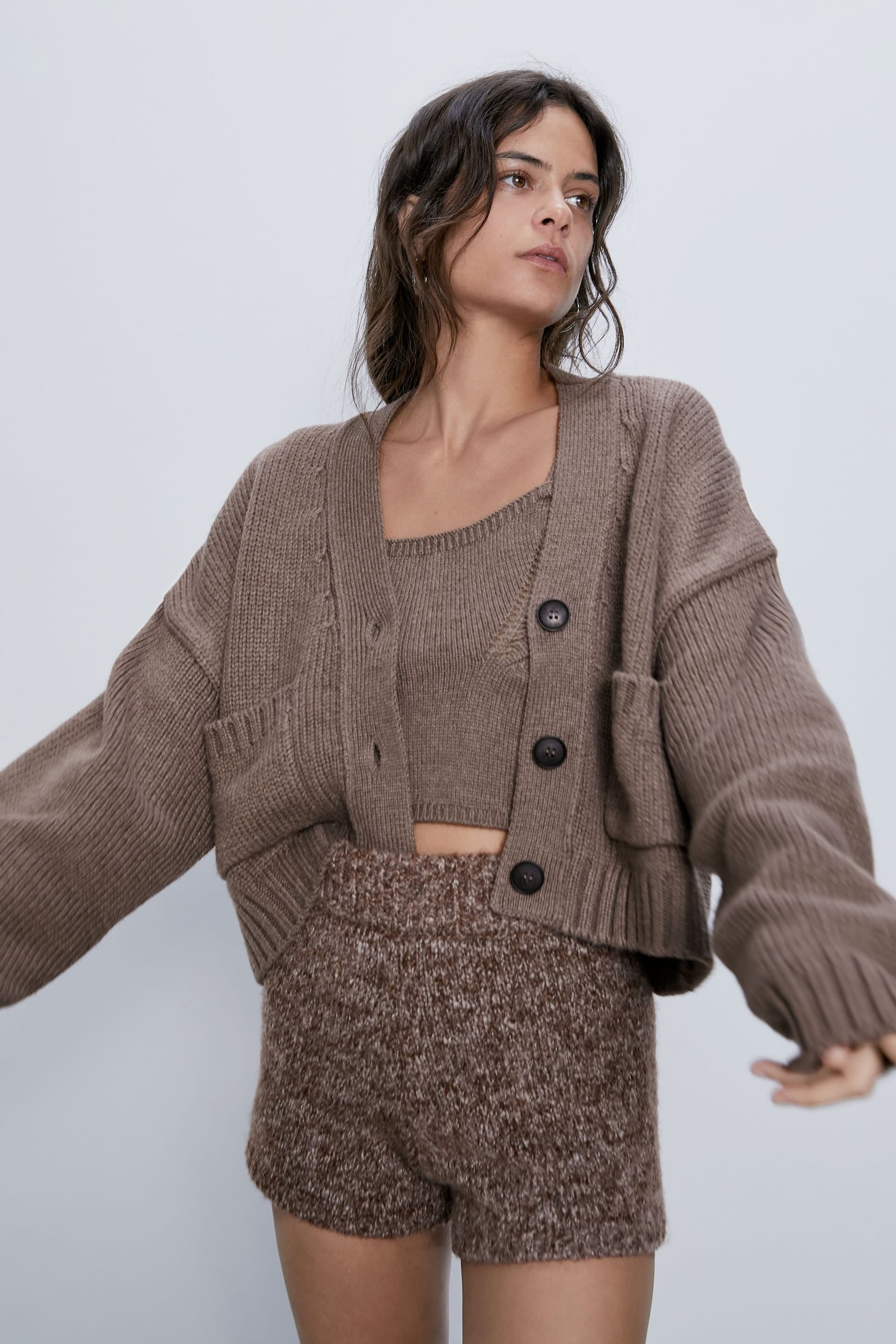 How to Wear a Cardigan Sweater Set Like Katie Holmes | PS Fashion
