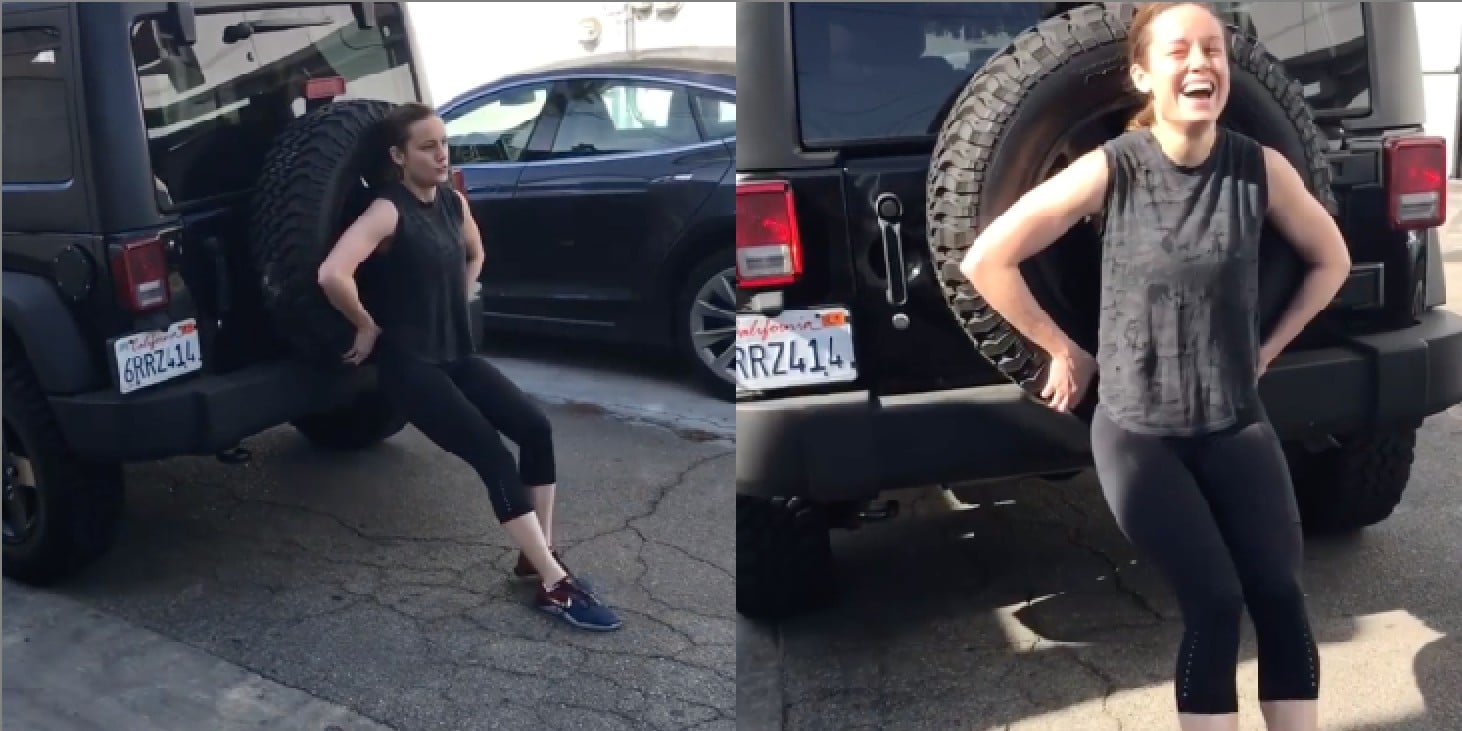 Brie Larson Pushing 5,000-Pound Jeep | PS Fitness