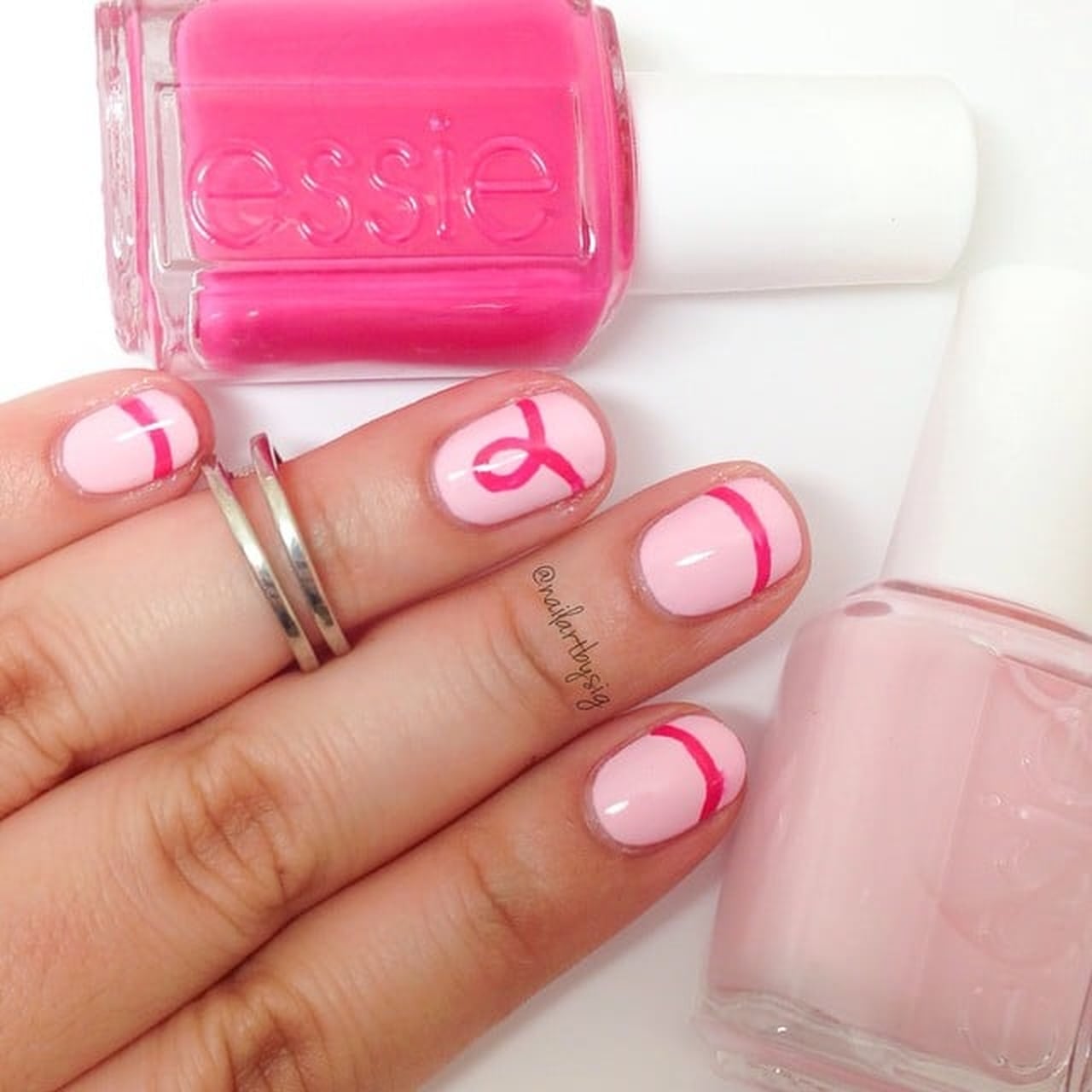 Breast Cancer Awareness Month Nail Art | PS Beauty