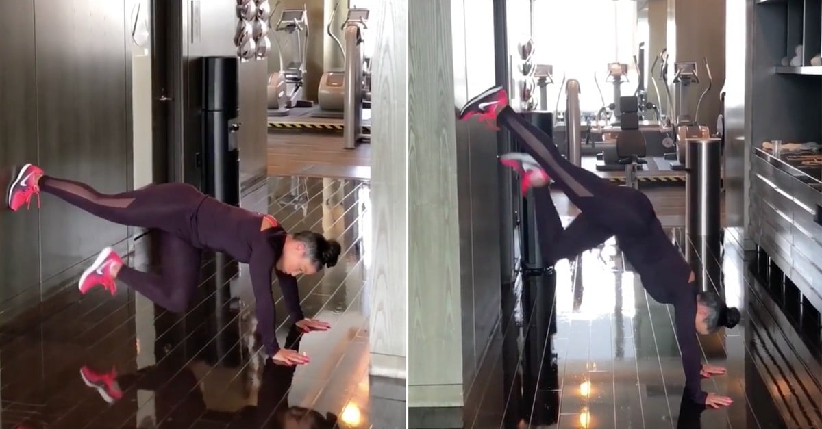 Ab Workout Challenge Using a Wall | POPSUGAR Fitness