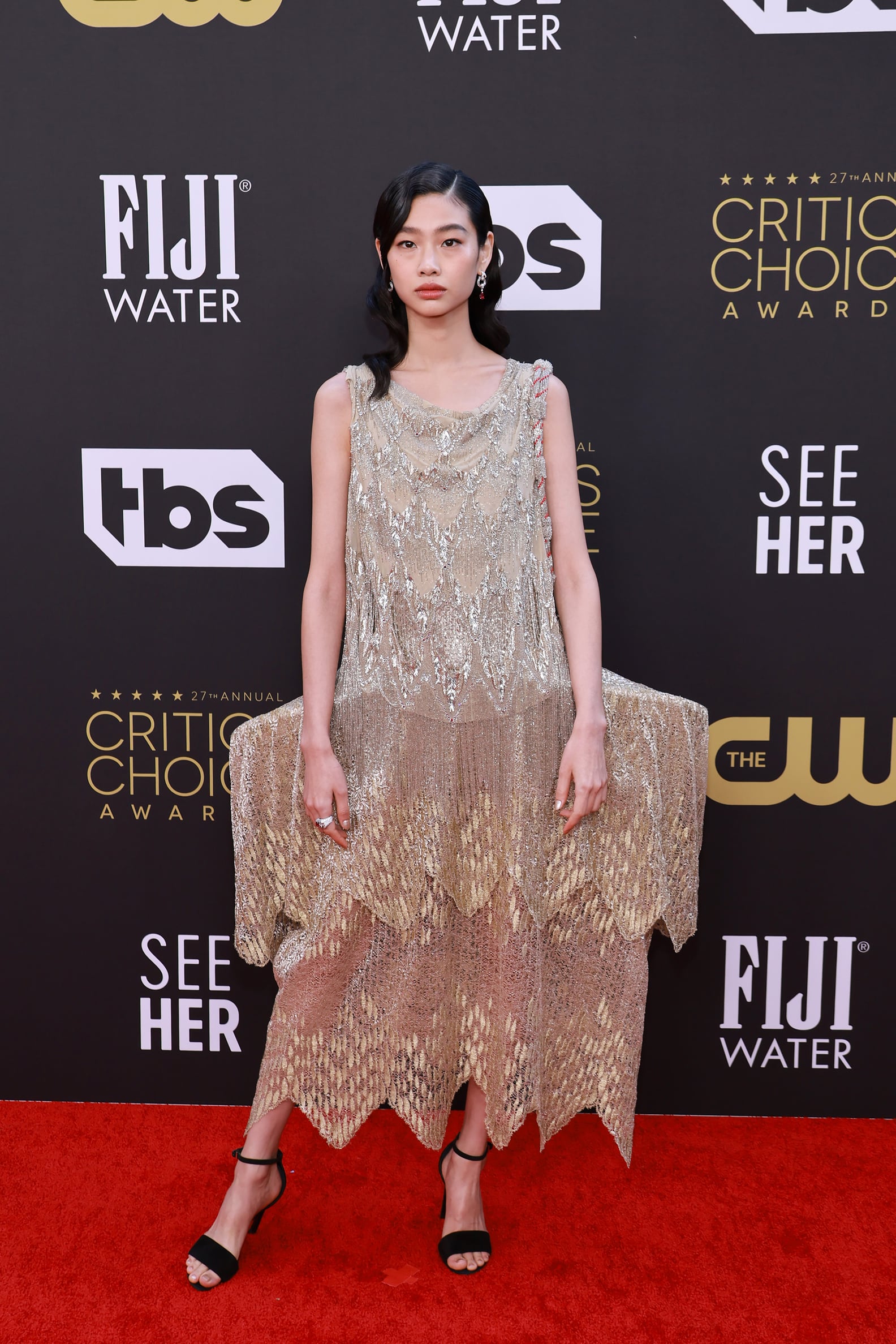HoYeon's Louis Vuitton Dress at the Critics' Choice Awards | PS Fashion