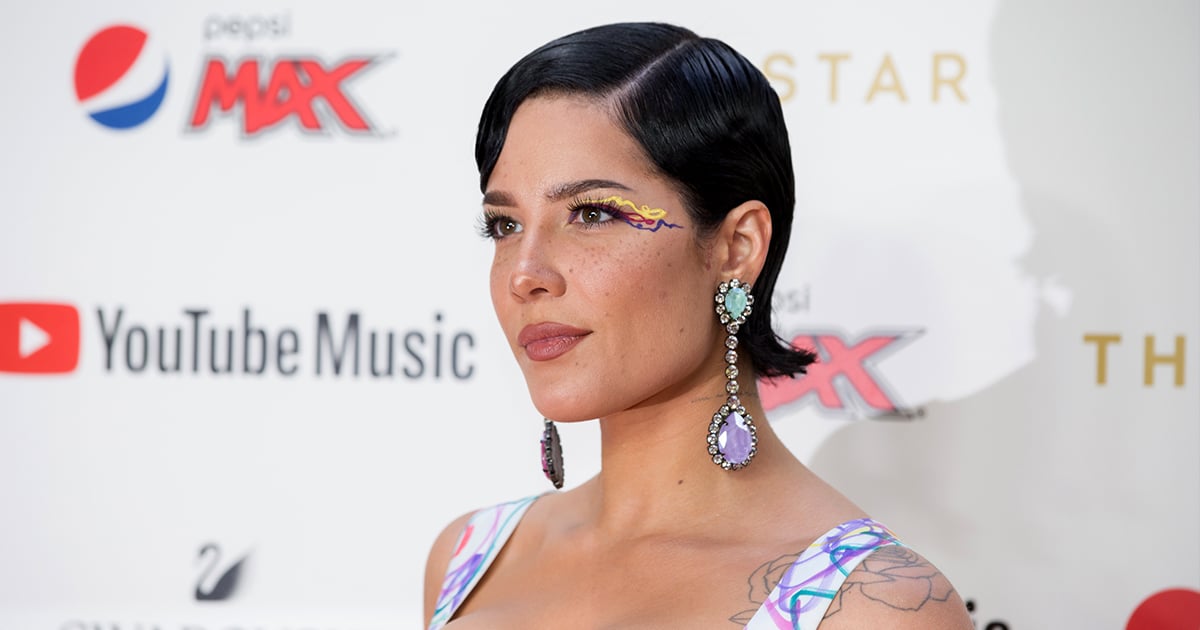 Halsey Wears Low-Rise Leather Pants to Harry Styles Concert | POPSUGAR ...