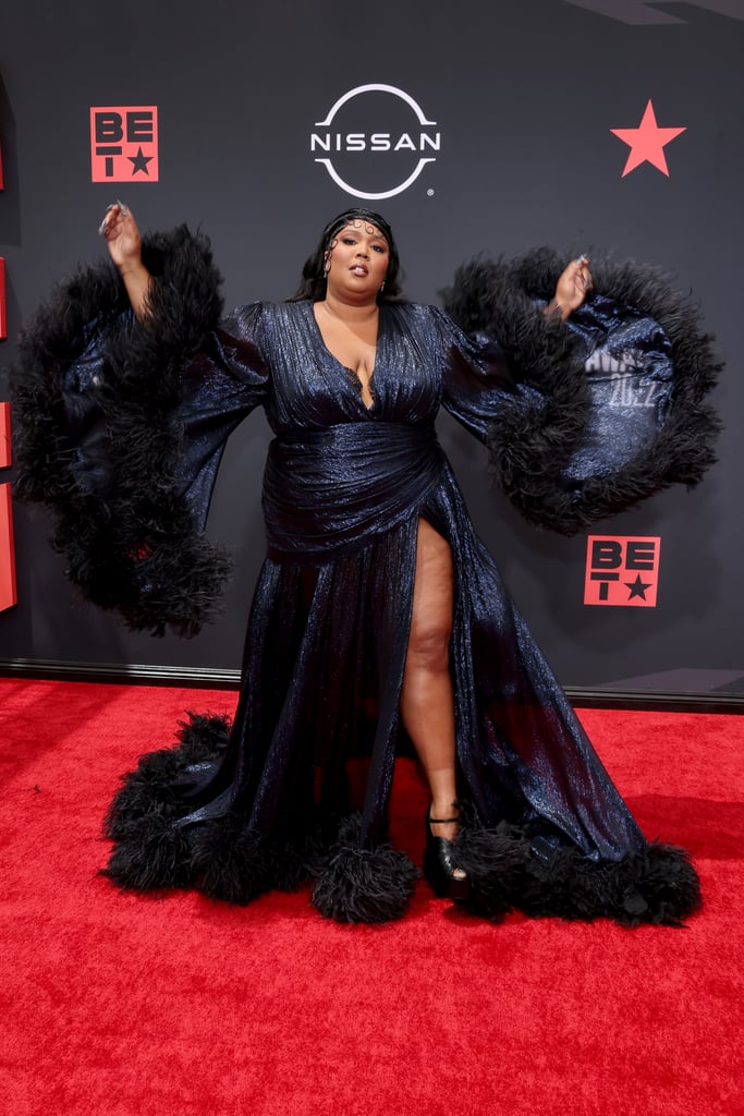 Lizzo Wears Gucci Dress With Leg Slit at 2022 BET Awards | POPSUGAR Fashion
