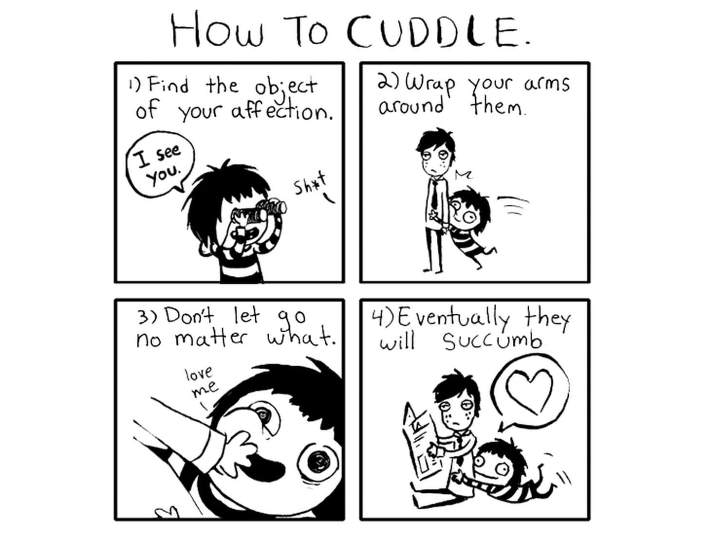 How to Cuddle Comic by Sarah Andersen | PS Love