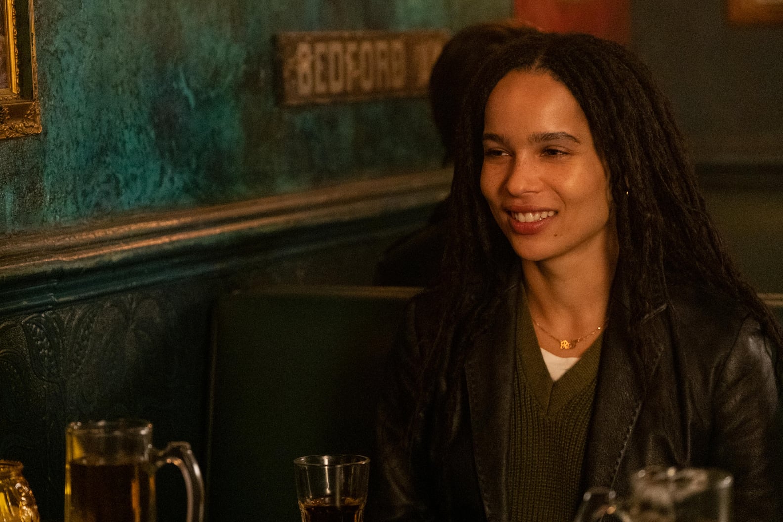 Zoë Kravitz's Leather Jacket as Rob on High Fidelity | POPSUGAR Fashion