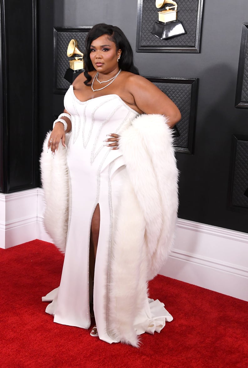 Lizzo's White Atelier Versace Dress at the Grammys 2020 | PS Fashion