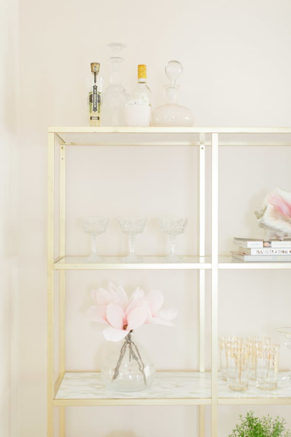 Ikea Hack: Gold and Marble Shelves | POPSUGAR Home