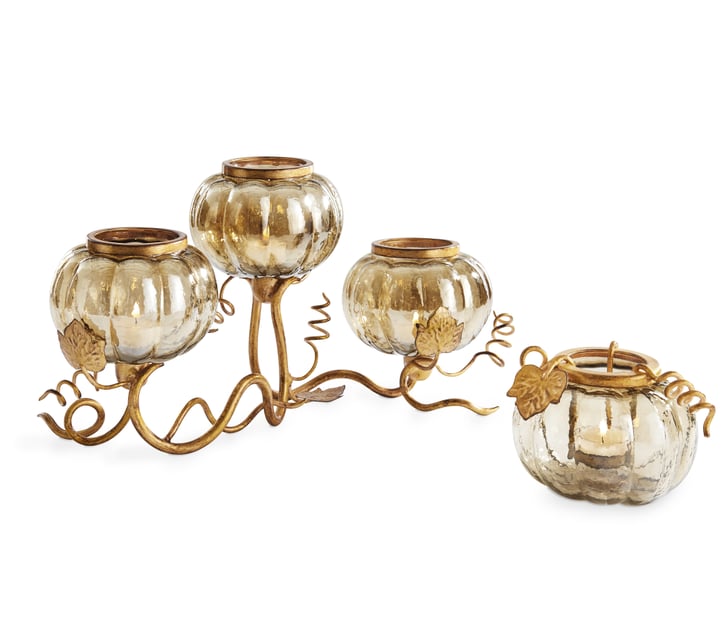 Pumpkin 3 Tealight Centerpiece 50 And Tealight Holder 15 Pier 1