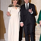 Brigitte Macron's Louis Vuitton Dress at State Dinner | POPSUGAR Fashion