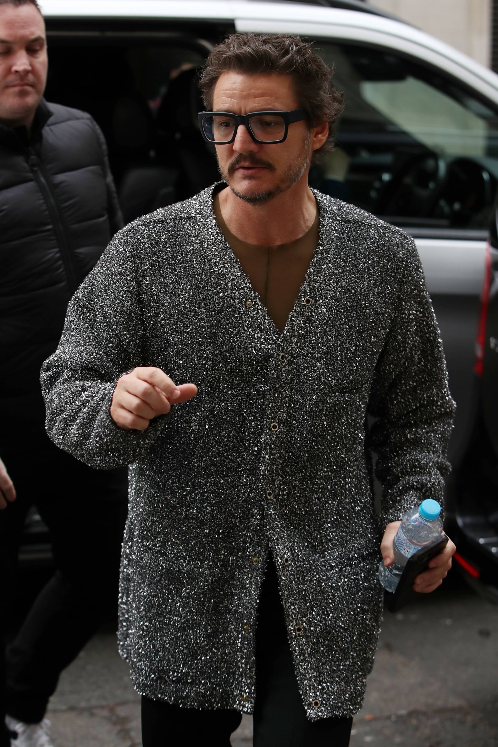 Pedro Pascal's Sparkly Cardigan Proves He's a Style Icon | PS Fashion